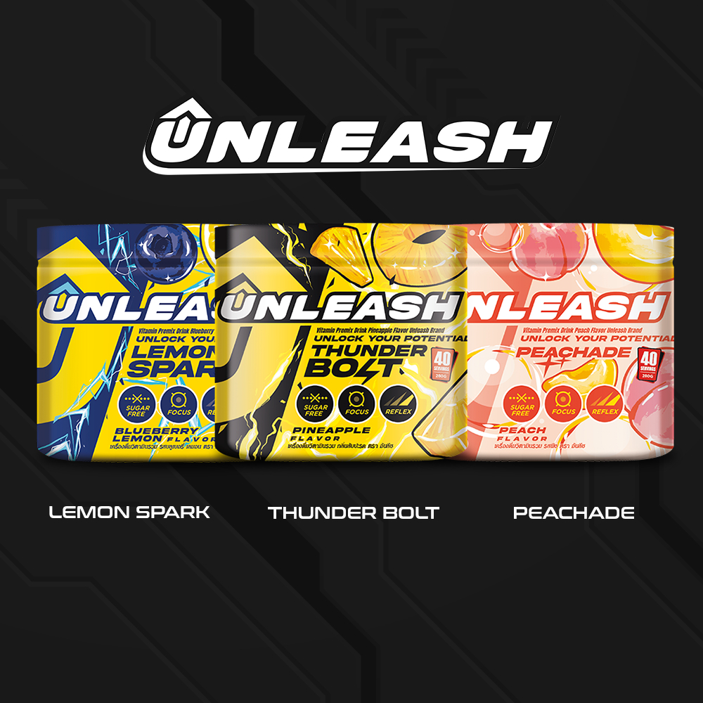 Unleash 1 กระปุก (40 Serve) เครื่องดื่มวิตามิน เพิ่มโฟกัส รีเฟรช น้ำตาล ...