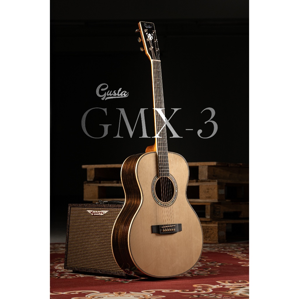 Gusta GMX3 กีต้าร์โปร่งไฟฟ้า แถมฟรี Gig Bag รับประกันศูนย์ Music Arms ...