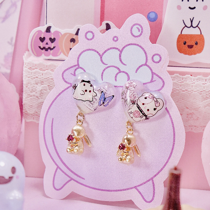 M037 ต่างหูมีมี่พยาบาล 14K CZ ก้านเงิน พร้อมกล่องชมพู | Shopee Thailand