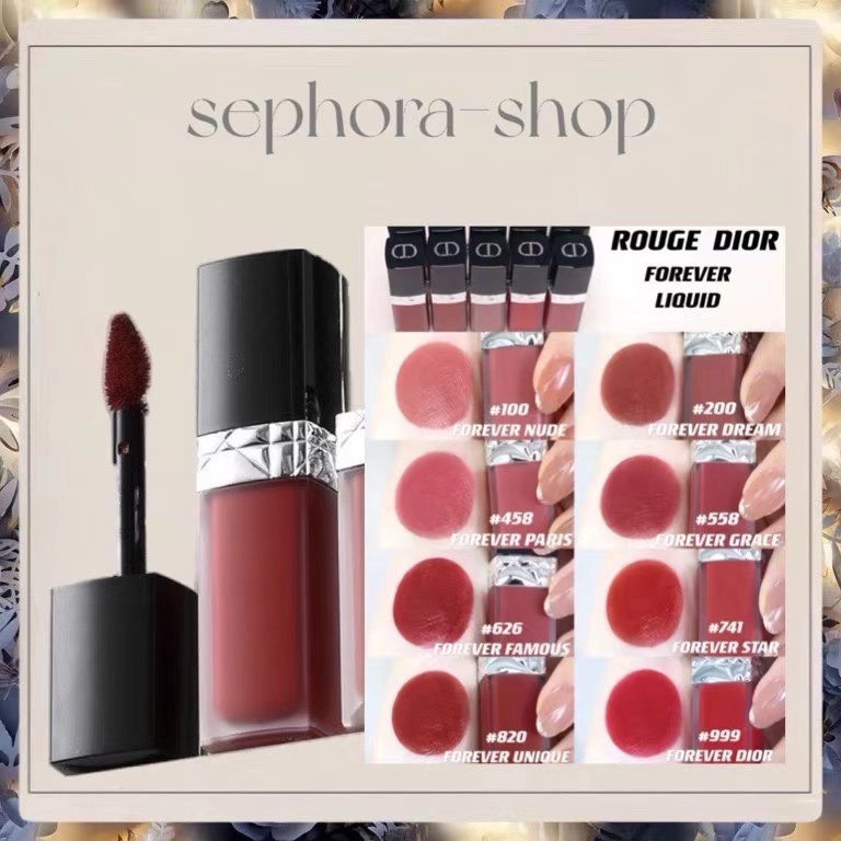 แท้💯 ลิป Dior Rouge Dior forever liquid สี 100, 200, 458, 558 ...