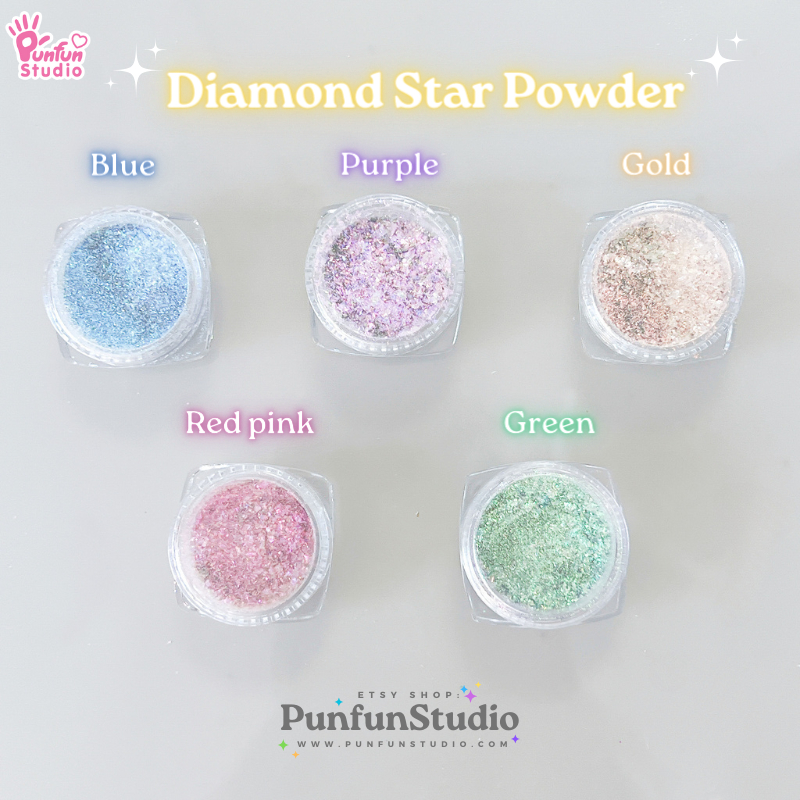 ผงไดมอนวิ้งค์วับ Diamond Star Powder ของตกแต่งงานเรซิ่น | Shopee Thailand
