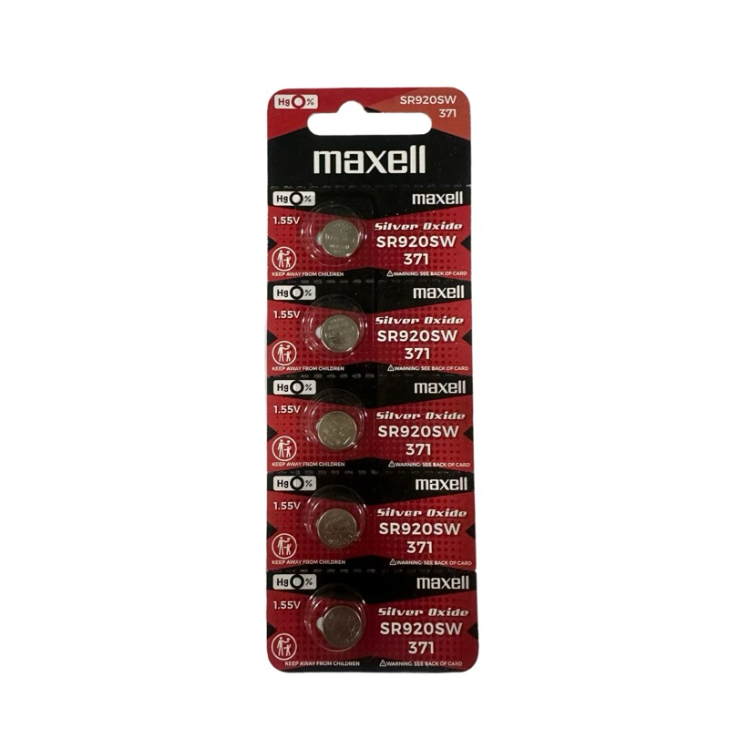 ถ่านนาฬิกาMaxell SR920SW/371 1.55V แผง5ก้อน made in Japan ของแท้ ...