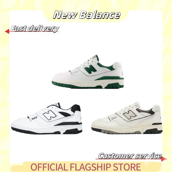 【การอนุญาตแบรนด์】New Balance 550 Low Sports Shoes NB Panda ของแท้ 100% ...