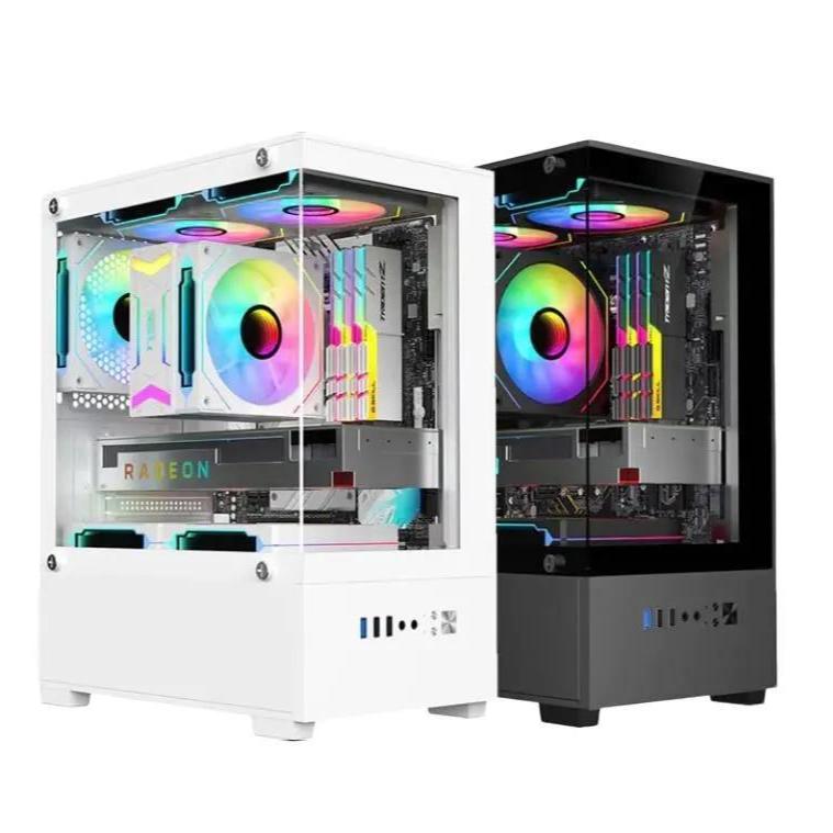 CASE COMPUTER เคสคอม เคสตั้งโต๊ะATXสีดำ/สีขาว/กระจกนิรภัยด้านข้าง เคส ...