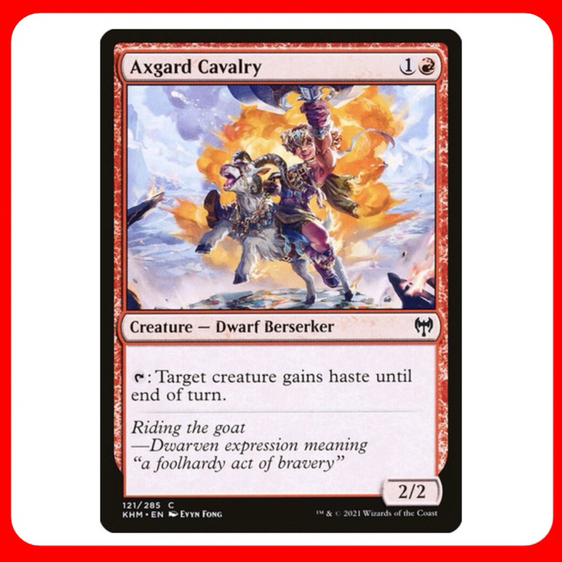 [MTG] Axgard Cavalry [KHC] [RED] [COMMON] [NORMAL] [ENG] (การ์ดเมจิค / Magic the Gathering) [EDH ...