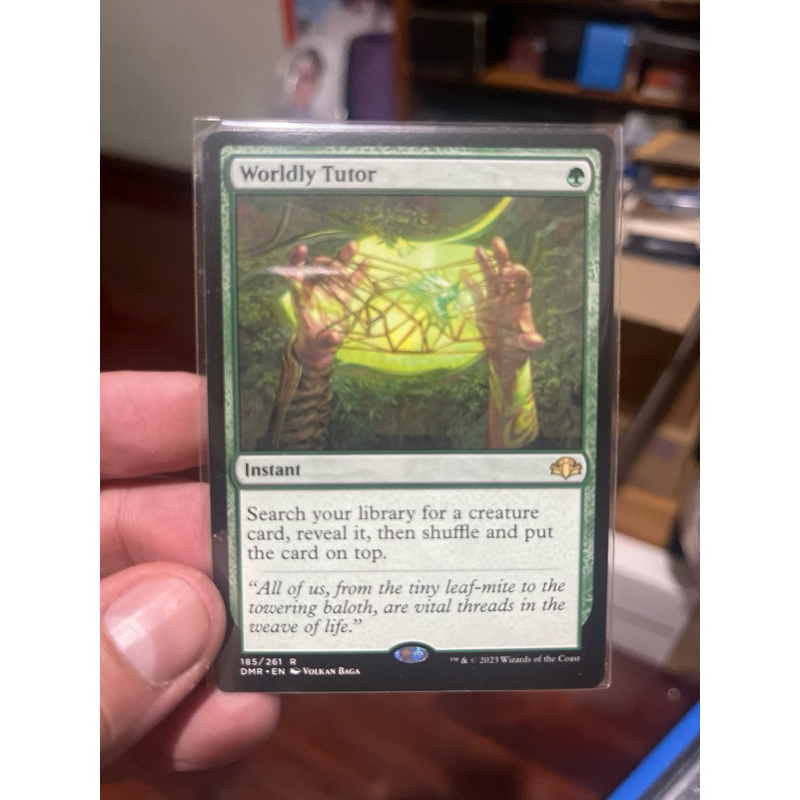 การ์ด MTG Worldly Tutor Green Magic the gathering EDH รุ่น DMR สภาพ Nm | Shopee Thailand