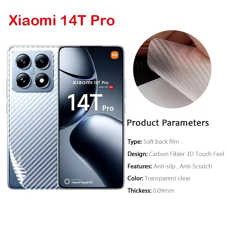 Mi 14T/Mi14T Proตรงรุ่น(พร้อมส่งในไทย)ฟิล์มหลังลายเคฟล่าXiaomi 14T ...