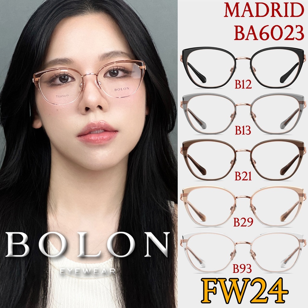 FW24 BOLON กรอบแว่นสายตา รุ่น BA6023 B12 B13 B21 B29 B93 [ฺ TR+β ...