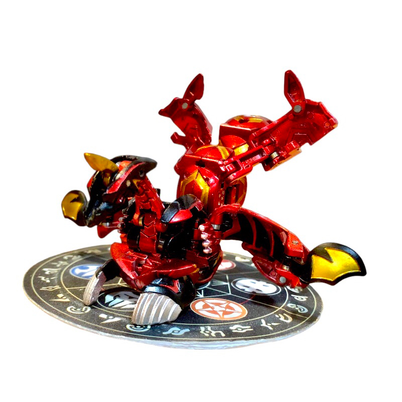 Bakugan Pyrus Viper Helios & Pyrus Metalfencer Trap ( Metallic Custom ...