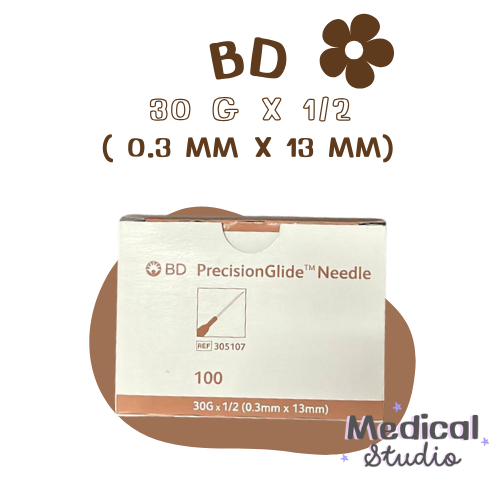 เข็ม BD precision Glide Needle เบอร์ 30 G x 1/2 (พร้อมส่ง) 100ชิ้น ...