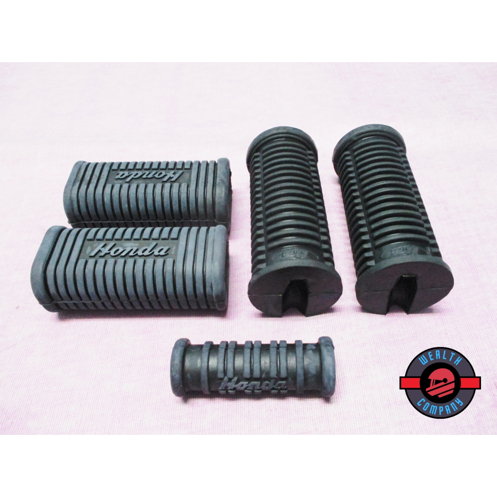 #เซ็ตยางพักเท้า หน้า-หลัง ยางคันสตาร์ทสีดำ HONDA CA95 C92 C95 CA160 ...