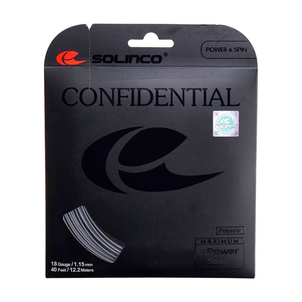 Solinco เอ็นไม้เทนนิส Confidential 18G/1.15mm Tennis String Reel | Dark ...