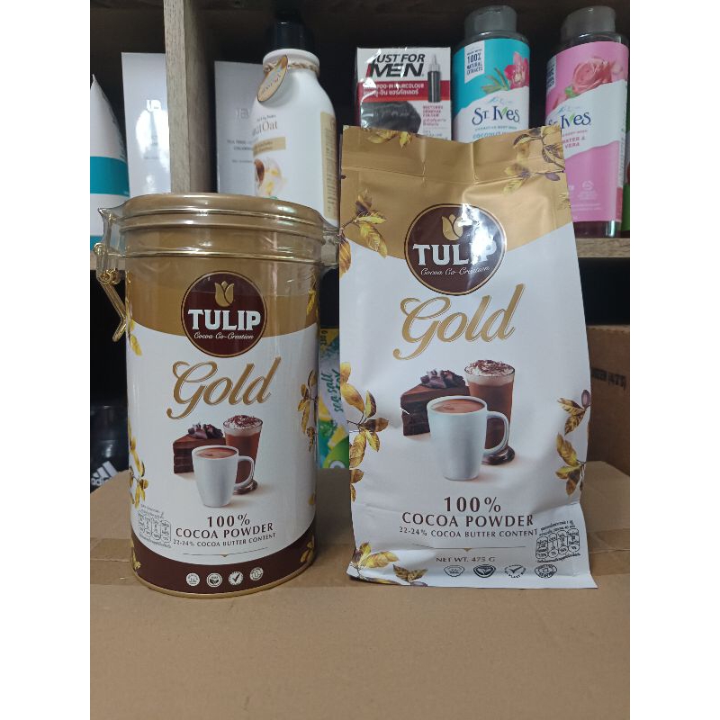 Tulip gold 100% cocoa powder โกโก้ผง 475g และ 400g. | Shopee Thailand