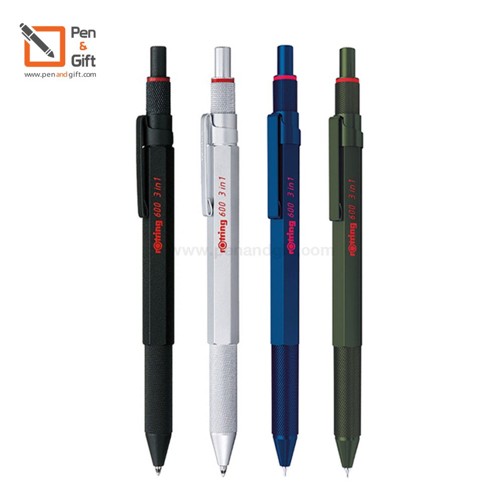 ปากกาลูกลื่น Rotring 3 in 1 Series 600 ปากกา 3 ระบบ Ballpoint Pen ...