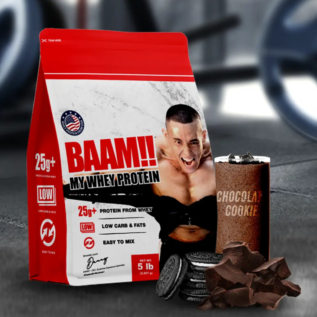 [5 LB] เวย์โปรตีน BAAM MY WHEY รสช็อคโกแลต Protein เพิ่มกล้ามเนื้อ ลด ...