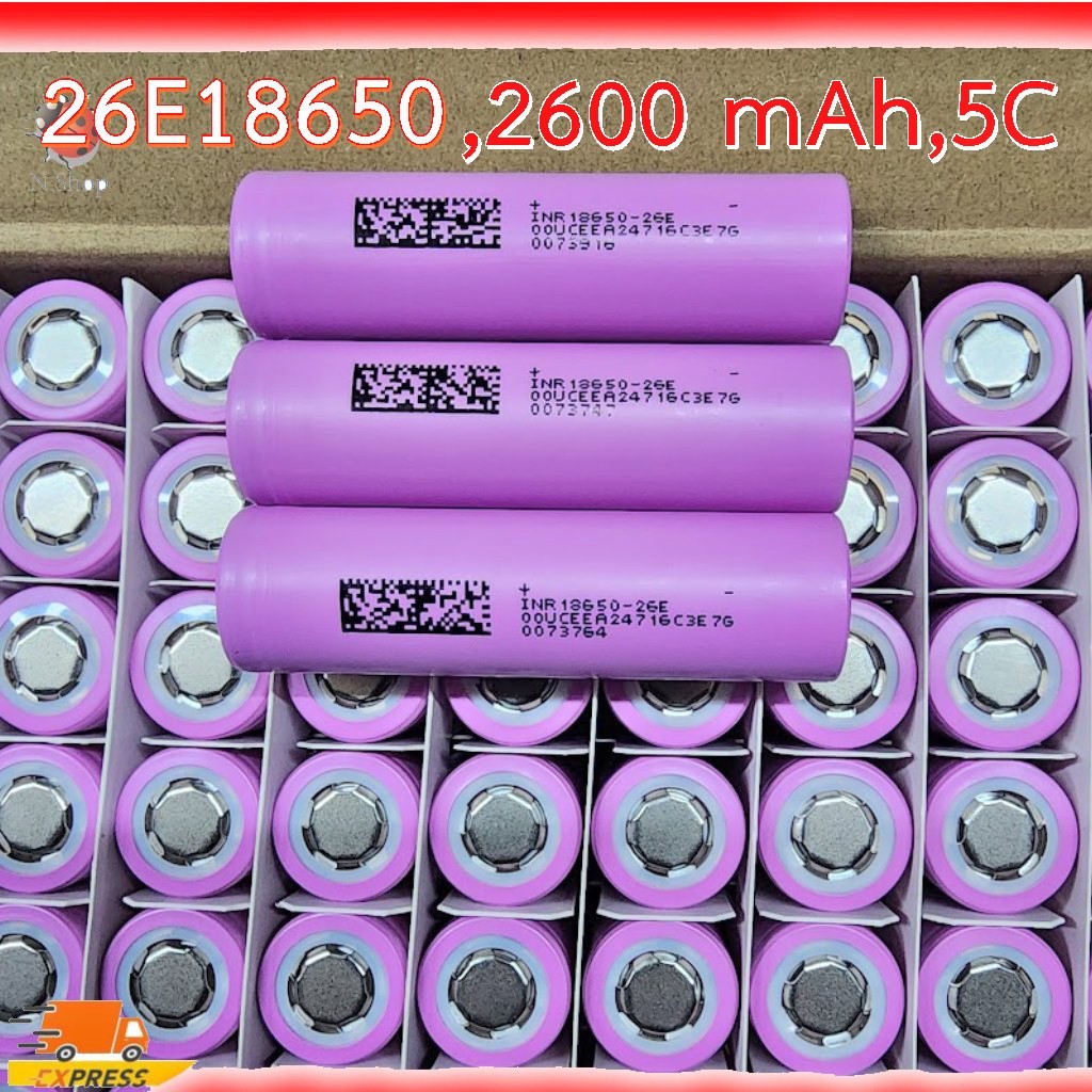 2600mAh 5C Rechargeable Li-ion Battery แบตเตอรี่ 18650 หัวแบน | Shopee Thailand