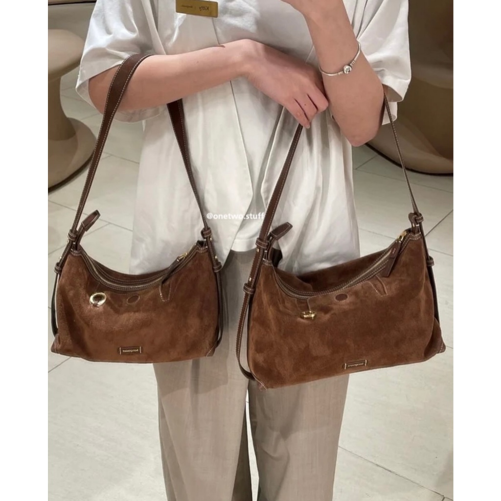 Songmont - Yore Hobo Bag - Sandal Suede กระเป๋าสะพายหนังกลับ ของแท้ 100 ...