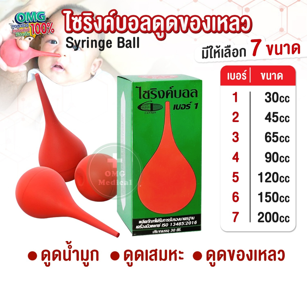 ไซริงค์บอล Syringe Ball ลูกยางอเนกประสงค์ ลูกยางแดง ลูกยางดูดน้ำมูก ดูด ...