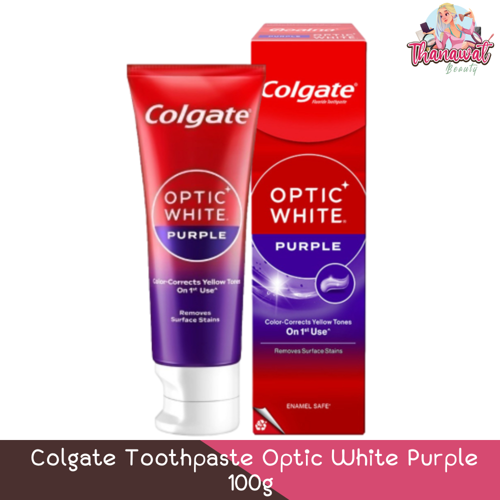 Colgate Toothpaste Optic White Purple 100g คอลเกต ยาสีฟัน อ๊อพติค ไวท์ ...