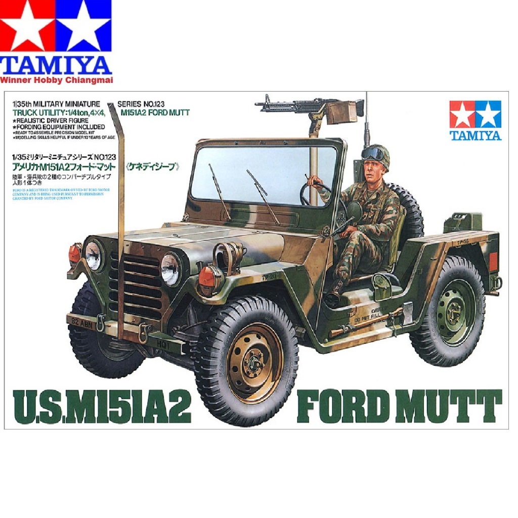โมเดลรถทหาร Tamiya 35123 US M-151 A21 Ford Mutt 1/35 | Shopee Thailand