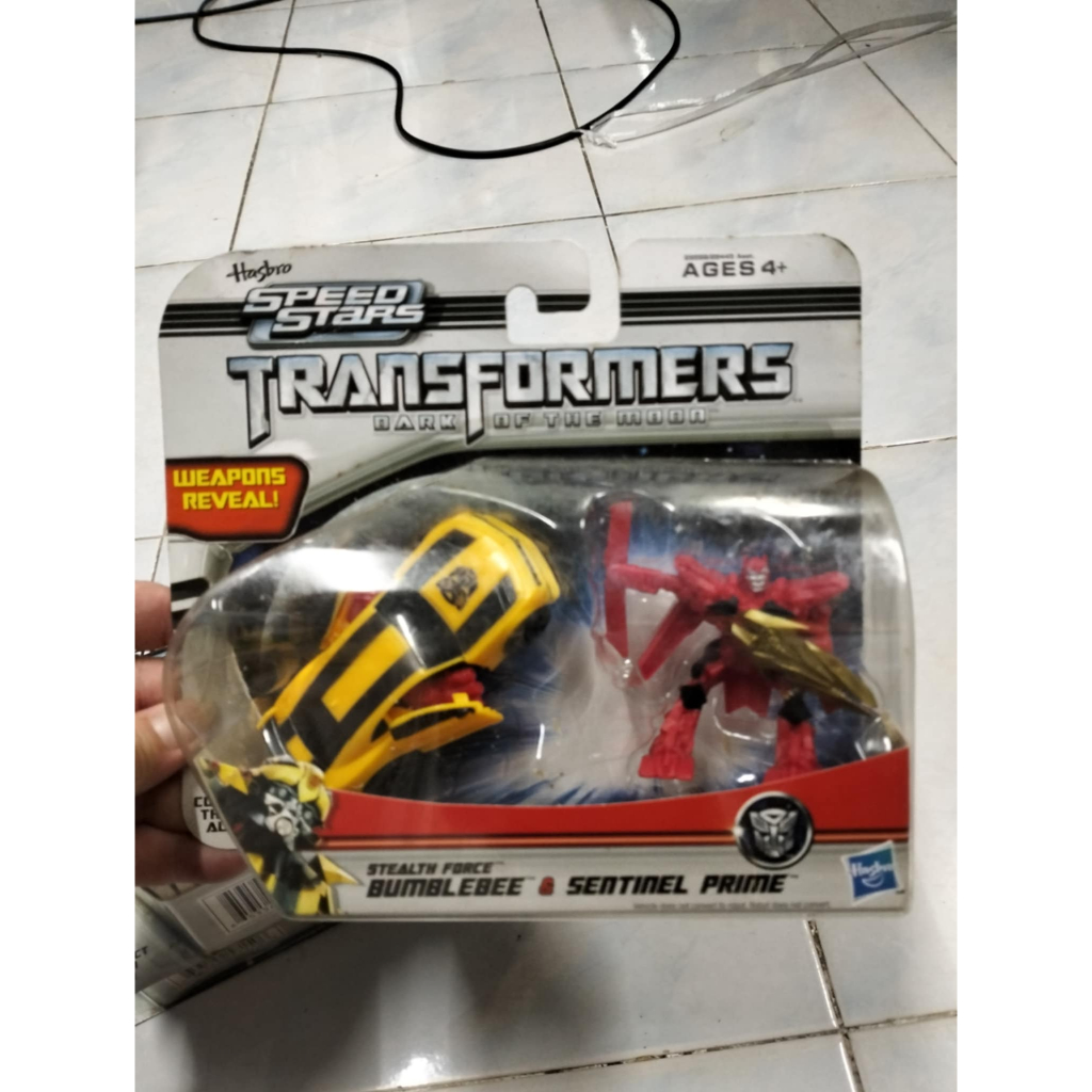 Transformers DotM Speed Stars Stealth Force Bumblebee & Sentinel Prime ...