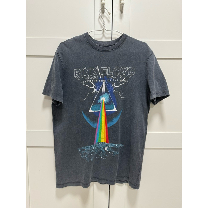 PULL&BEAR เสื้อยืด ปริ้นวง Pink Floyd ผ้าสีฟอก | Shopee Thailand