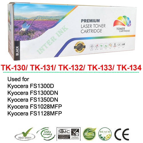 หมึกพิมพ์ Kyocera TK-130/ TK-131/ TK-132/ TK-133/ TK-134 (สีดำ) Color ...