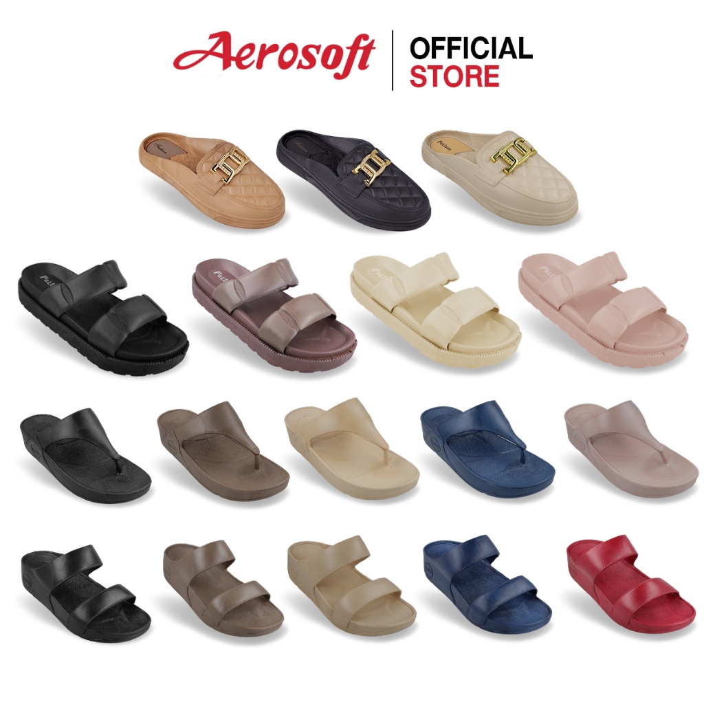 Aerosoft (Clearance Sale) รองเท้าแตะแบบสวมและแบบหนีบ CW010/CW020/CW004/CW019 | Shopee Thailand