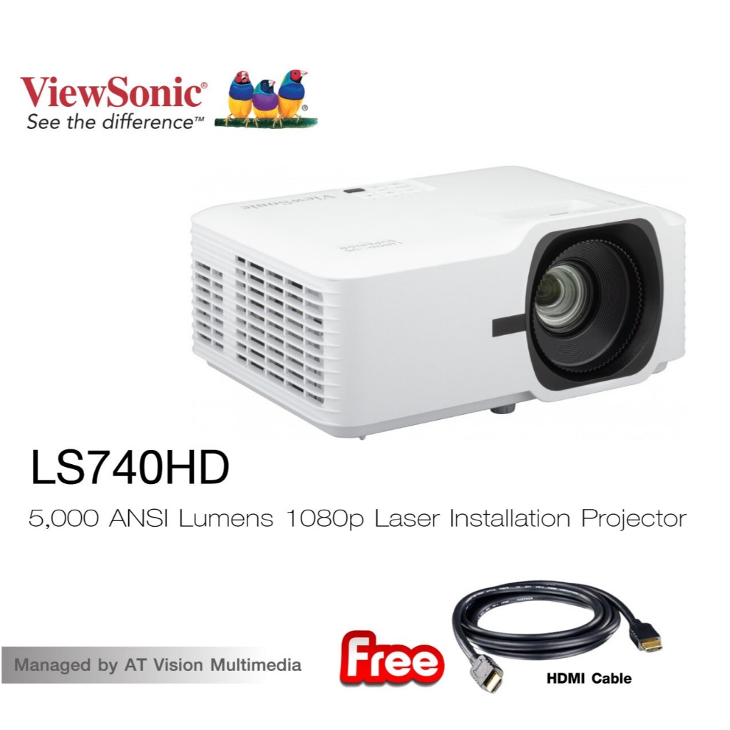 ViewSonic LS740HD 5000 Lumens 1080p Laser Projector with 1.3x Optical ...