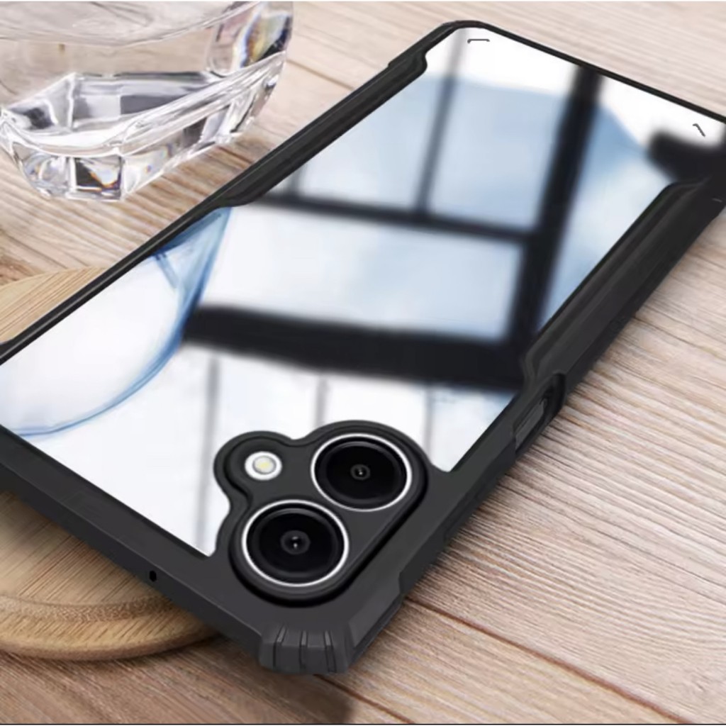 ส่งจากไทย เคสขอบนิ่มหลังใสแข็ง Case Sam A06 เคสขอบดำกันกระแทก PC+TPU ...