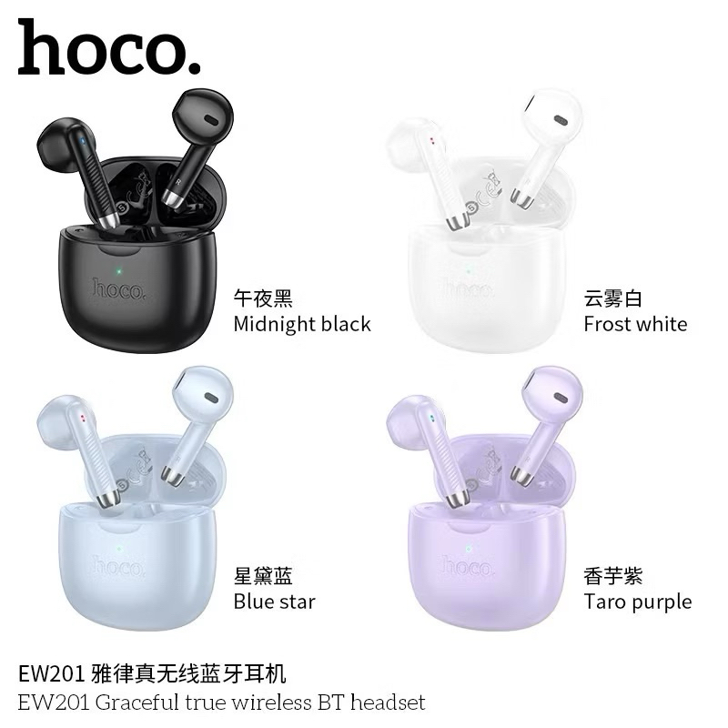 หูฟังบลูทูธ Hoco EW201 หูฟังบลูทูธไร้สาย TWS BT 5.4 มีไมค์ในตัว ใช้งาน ...