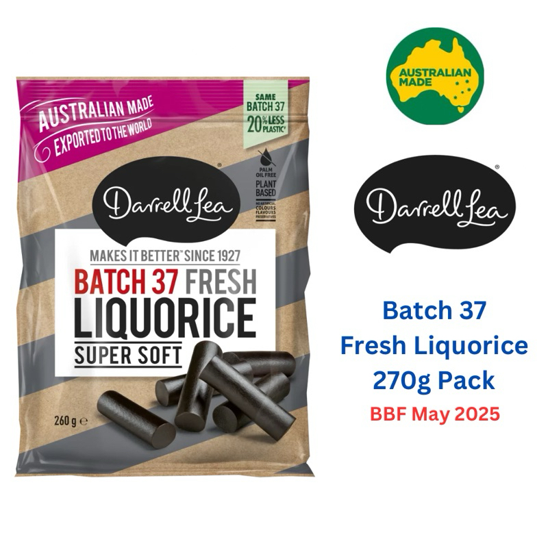 Darrell Lea Batch 37 Fresh Liquorice 260g (BBF MAY 2025) | Shopee Thailand