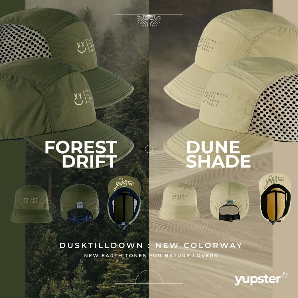 YUPSTER - หมวกวิ่ง Duckbill รุ่น Dusk Till Dawn New Earth tones ระบาย ...
