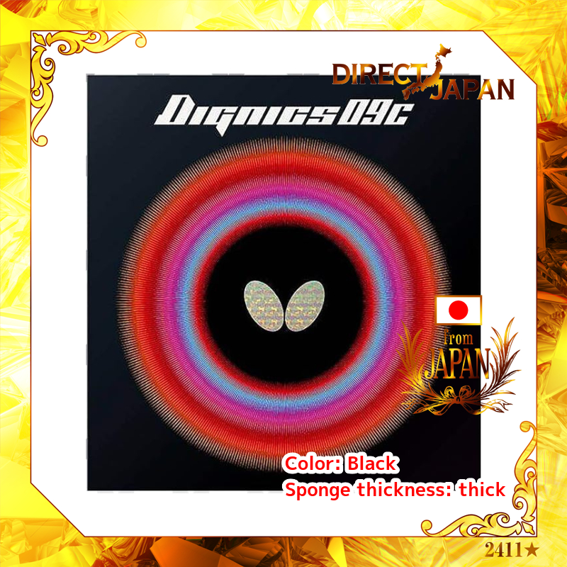 Butterfly Table Tennis Rubber 06070 Black Thick Dignics 09C Adhesive High Tension | Shopee Thailand