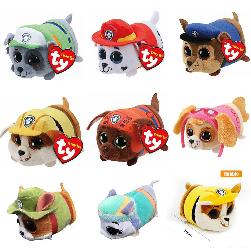 Ty Beanie Boos Teeny Tys Paw Patrol SKYE Plush ของเล่น Bean Bag แบบซ้อน ...