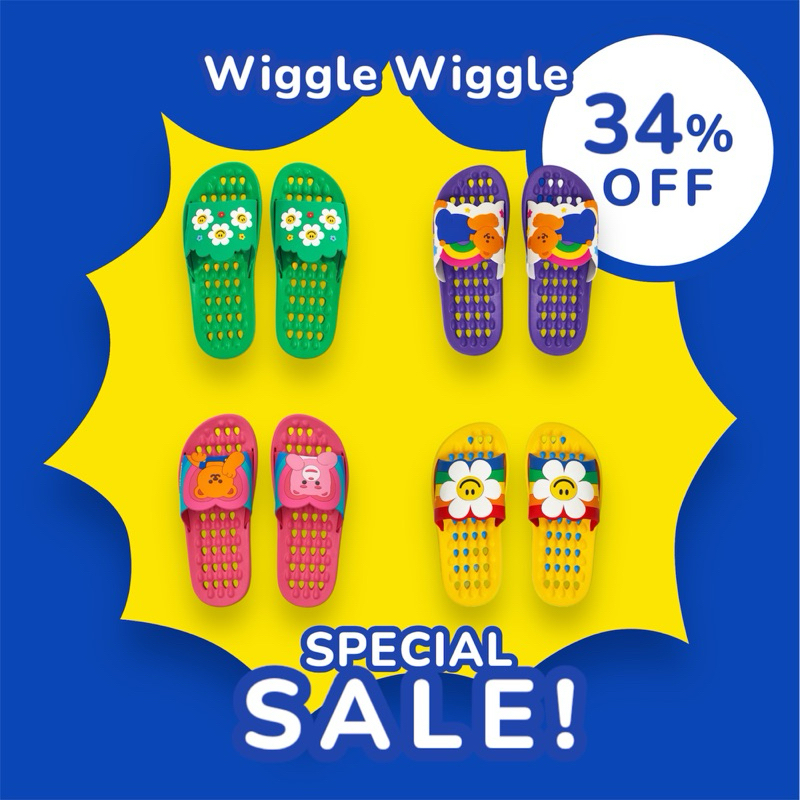 ขายดี Wiggle Wiggle Bathroom Slipper รองเท้าใส่ในห้องน้ำ กันลื่น สำหรับ ...