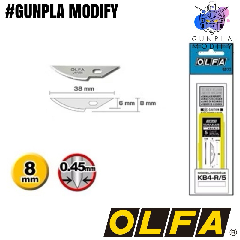 OLFA ใบมีดคัตเตอร์ทรงโค้ง KB4-R/5 บรรจุ 5 ใบมีด (ใช้กับ Artknife OLFA AK-4) | Shopee Thailand