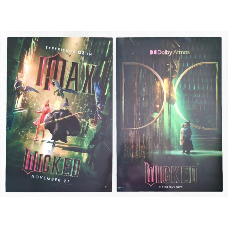 โปสเตอร์ IMAX Poster Wicked วิคเค็ด ลิขสิทธิ์แท้จาก Major Cineplex Wicked Part 1 Wicked 2024 ...