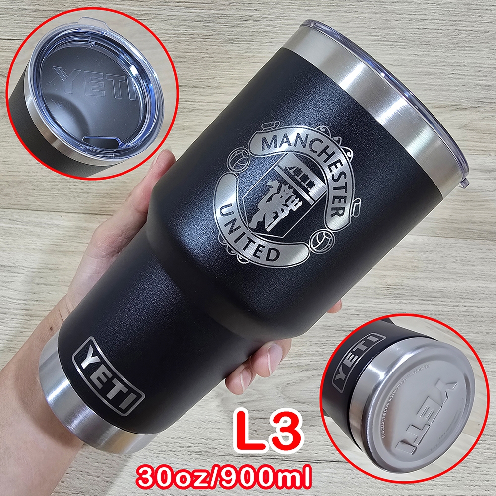 แก้วน้ำเยติ 30oz/900ml Manchester Man Utd สแตนเลส304 เก็บความเย็น-ร้อน สีพื้นไม่ลอก กระติกน้ำ YT ...