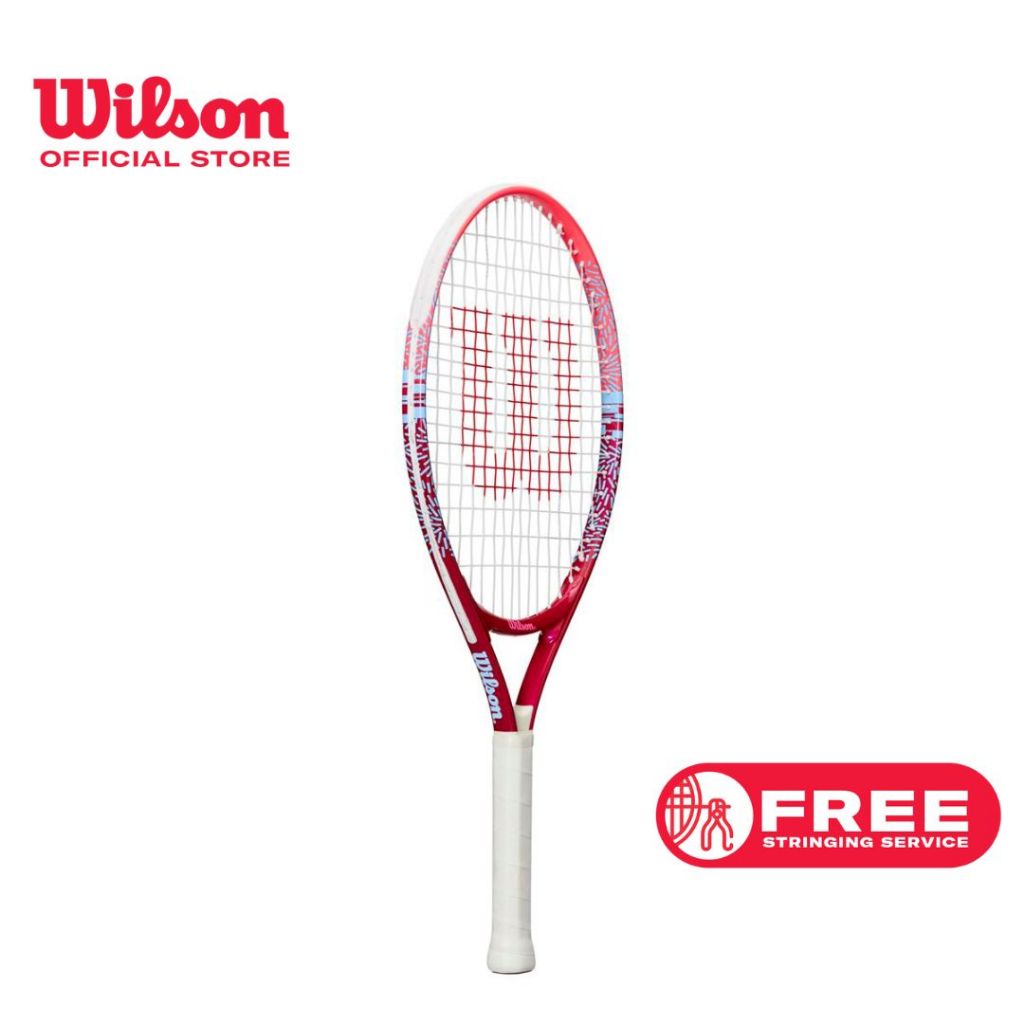 WILSON Pink Ultra UV 23 ไม้เทนนิส Pre-strung (ไม้เทนนิสขึ้นเอ็นแล้ว ...