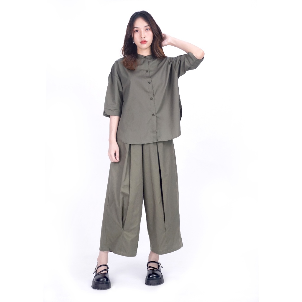 YADA.life เสื้อแขนสามส่วนคอจีน ลำลอง | Shopee Thailand