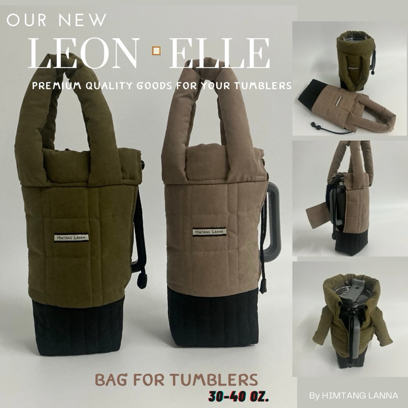 Tumbler bag for 30-40oz. รุ่น LEON & ELLE กระเป๋าใส่แก้วเก็บความเย็น ...