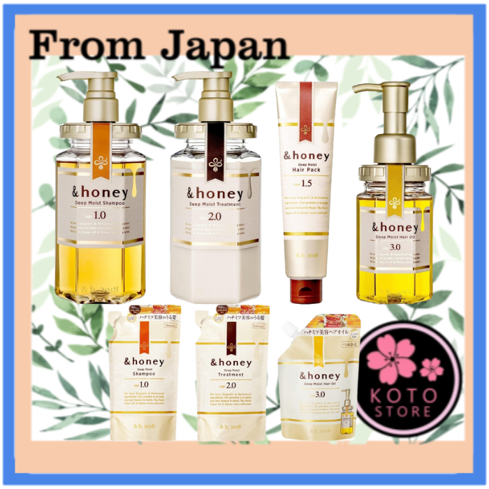 &honey Deep Moist Shampoo (440ml) Deep Moist Treatment (445g) andhoney ผลิตในญี่ปุ่น 【ส่งตรงจาก ...
