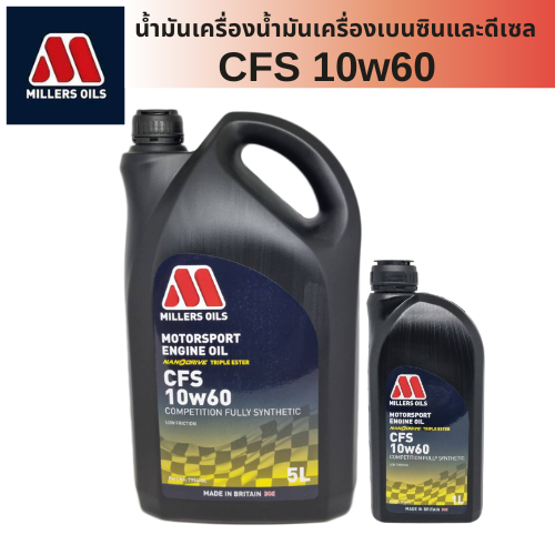 น้ำมันเครื่องเบนซินและดีเซล Miller oil 10w-60 สำหรับเครื่องยนต์ ...
