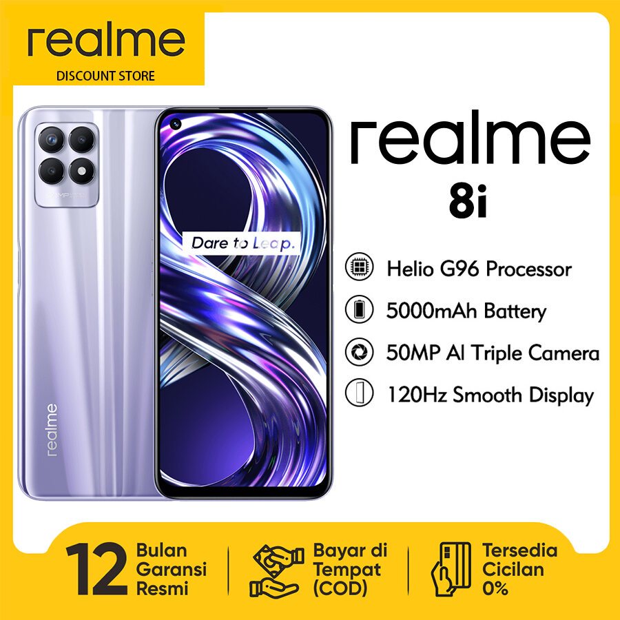 Realme 8i แบรนด์เดิมโทรศัพท์มือถือใหม่ 5G สมาร์ท (12GB + 256GB) Android ...