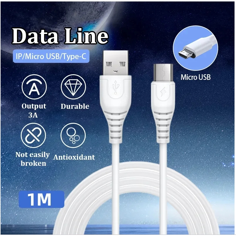 USB Cable สายชาร์จสำหรับไอโฟนและMICRO ยาว 1เมตรกำลังไฟ2.1แอมป์ | Shopee Thailand