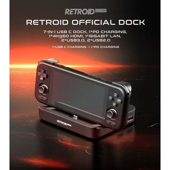 Retroid Pocket Docking Station 7-in-1 USB C Dock for Retroid Pocket 5 4 ...