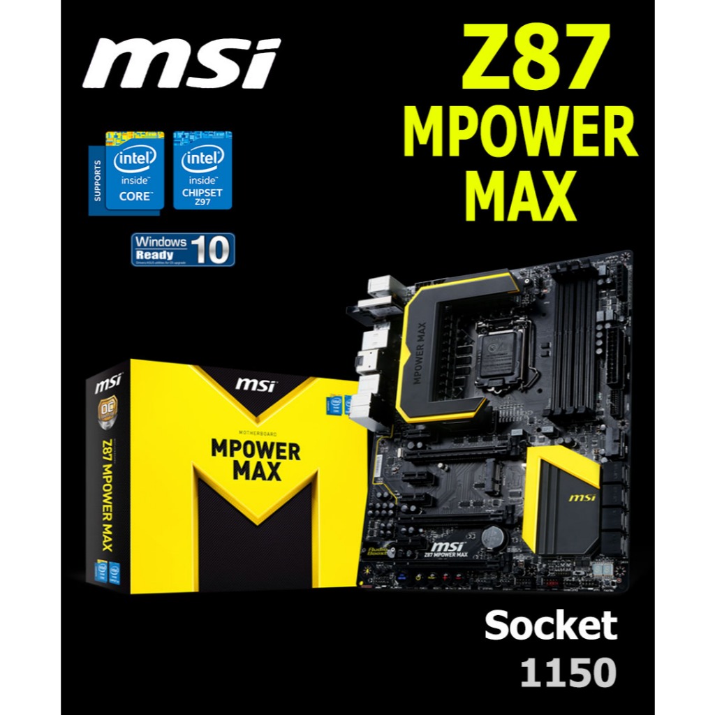 Mainboard INTEL MSI Z87M MPOWER MAX (Socket 1150) มือสอง พร้อมส่ง แพ็ค ...