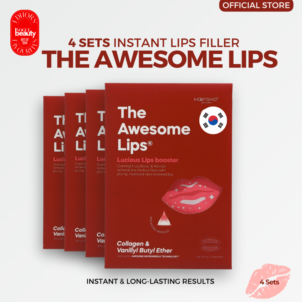 [4 Packs]The Awesome Lips -Instant Lip Filler บำรุงและฟื้นฟูริมฝีปากอวบ ...