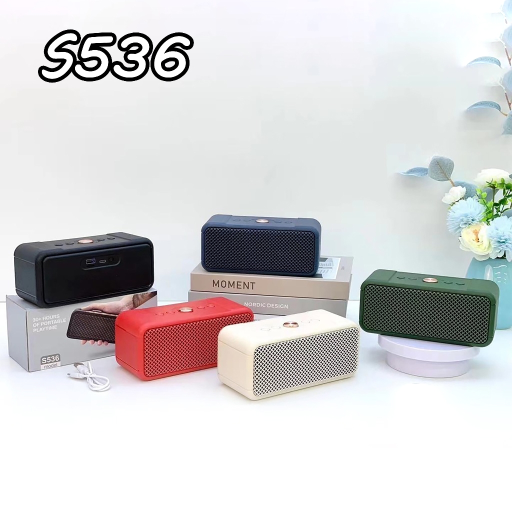 ลำโพงบลูทูธ รุ่น S536 ลำโพงเสียงดี พกพาสะดวก มี 5 สี เสียงเบสดี ดีไซน์สวย สินค้าพร้อมส่ง สีขาว ...